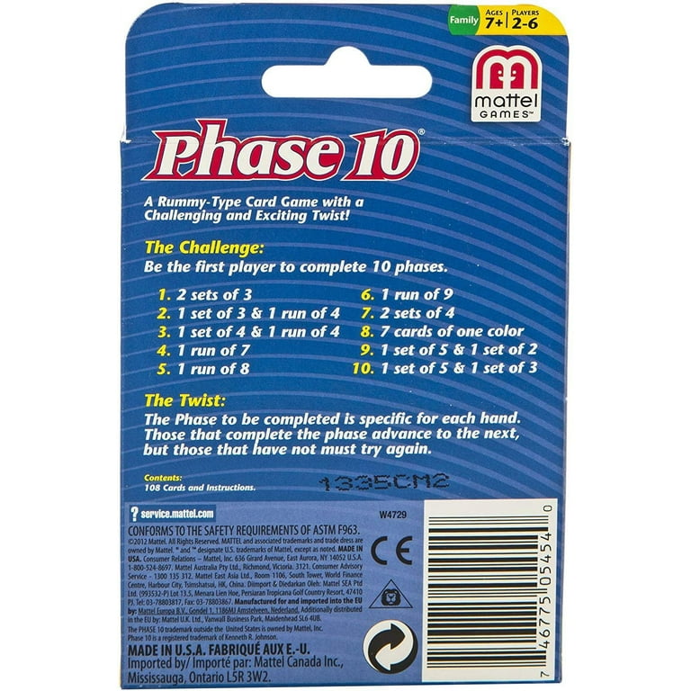 Phase 10 Card Game Walmart