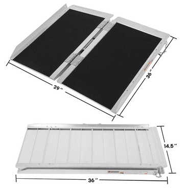Ktaxon Portable Aluminum Non-skid Multifold Wheelchair Ramp Mobility ...