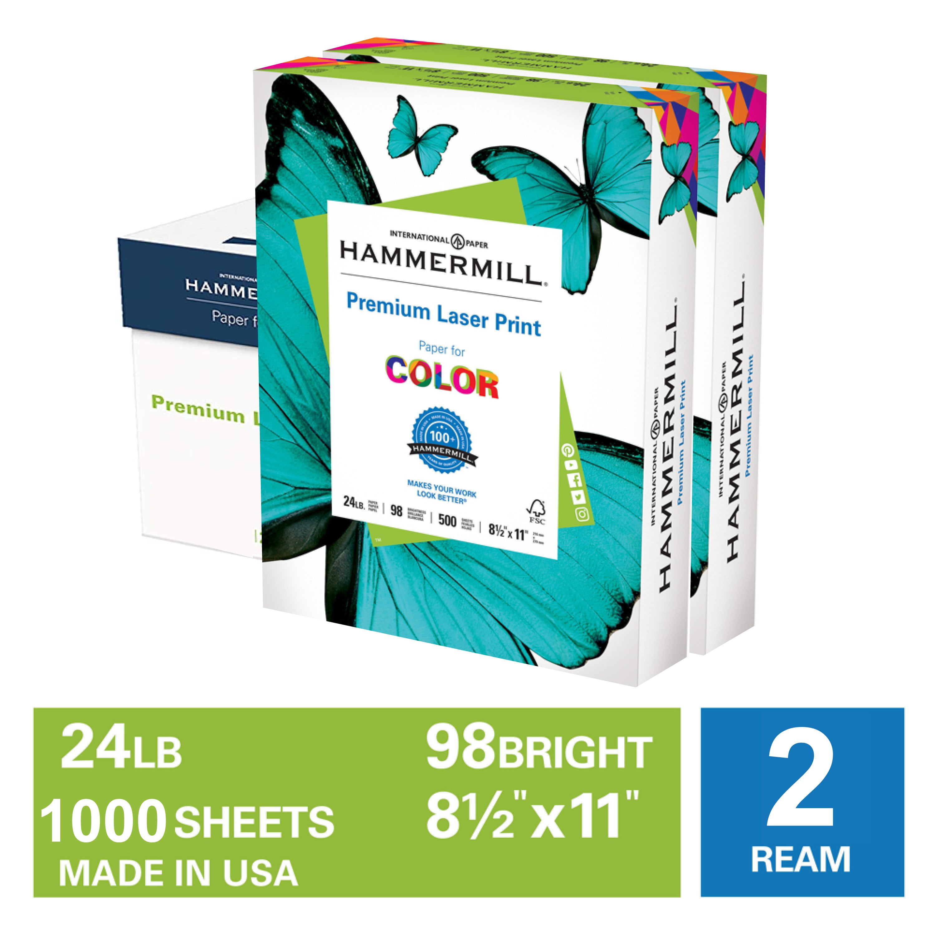 Hammermill Printer Paper 24 Lb Laser Print 8 5 X 11 2 Ream 1000 Hammermill Printer Paper 24 Lb Laser Print 8 5 X 11 2 Ream 1000