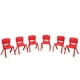 Topbuy Kids Plastic Stacking Chair (6 Pack), Red - Walmart.com