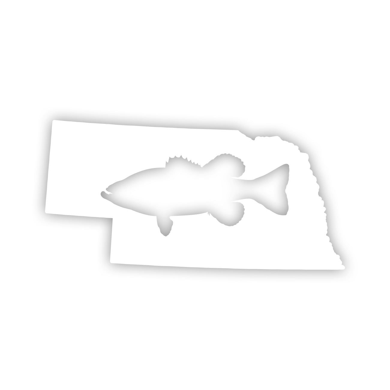 Nebraska Bass Sticker Decal Die Cut - Self Adhesive Vinyl ...