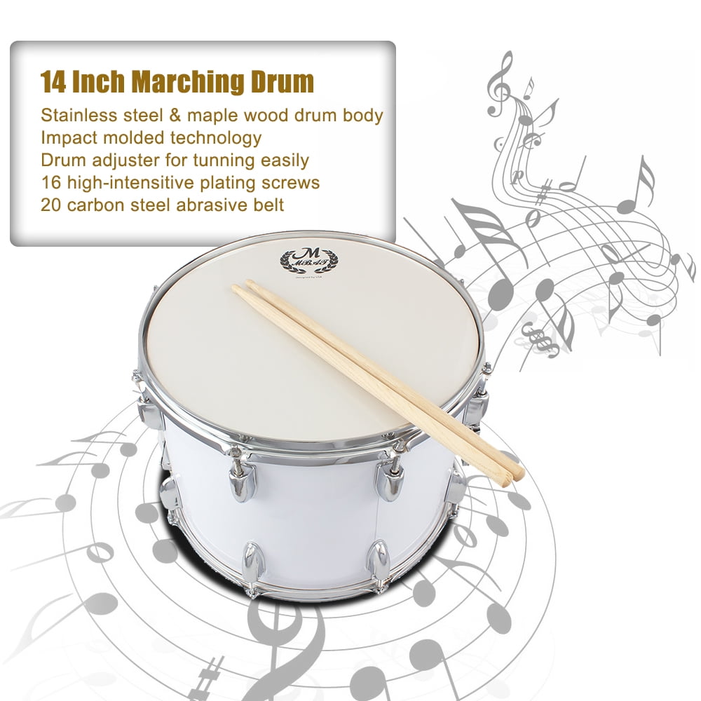 Click here for Arealer 14in Marching Drum Stainless Steel & Maple... prices
