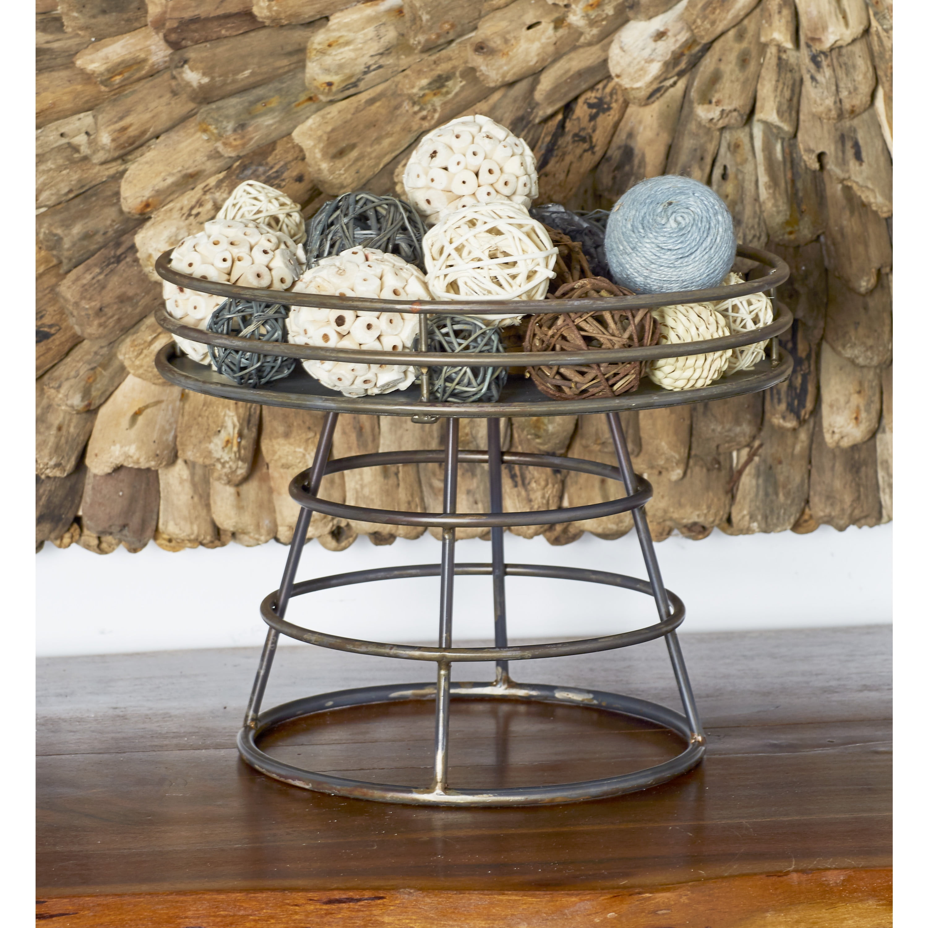 DecMode Multi Colored 5" Handmade Dried Plant Orbs & Vase Filler with ...