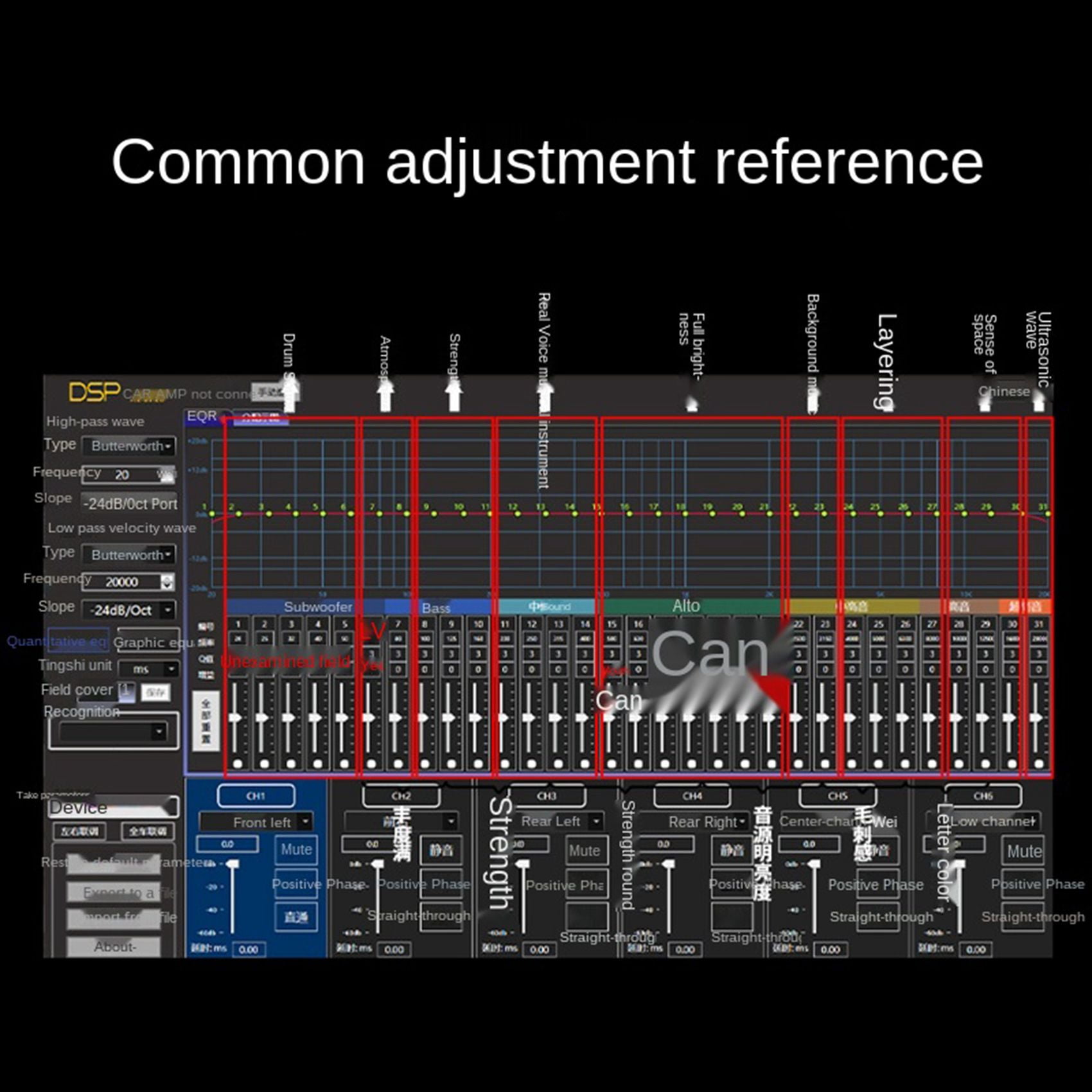Buy 31 Segment 4 Input 6 Output Dsp Audio Processor Car Dsp Car Power Amplifier Class 4 Way