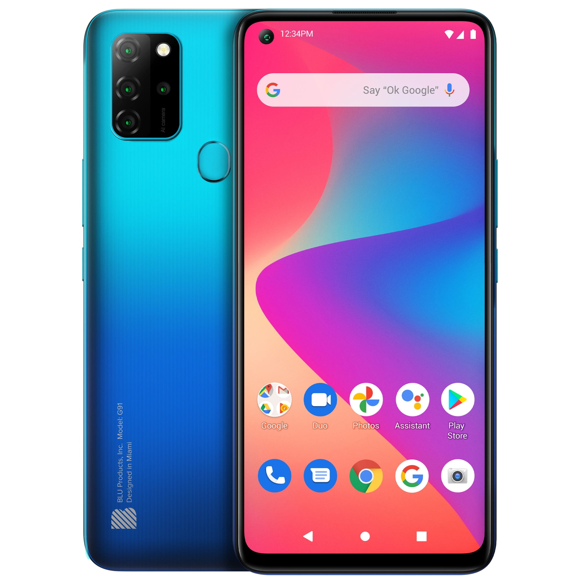 BLU G91 G0410WW 128GB Dual SIM GSM Unlocked Android Smart Phone ...