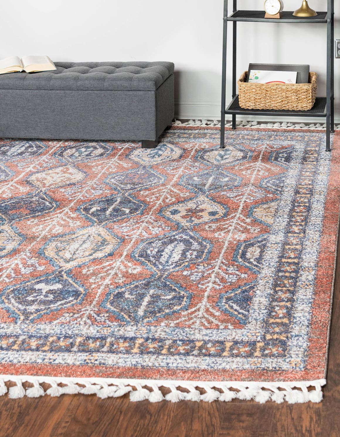 Rugs.com Aramis Collection Rug – 8 Ft Square Rust Red Medium Rug ...