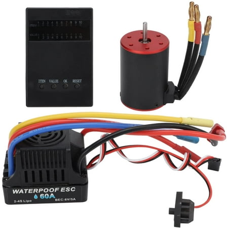 RC Brushless Motor and ESC Combo Set, 60A Brushless ESC with ...