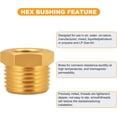 BDKWID-1/2" NPT Male x 1/4" NPT Female Brass Reducing Bushing,Hex Head ...
