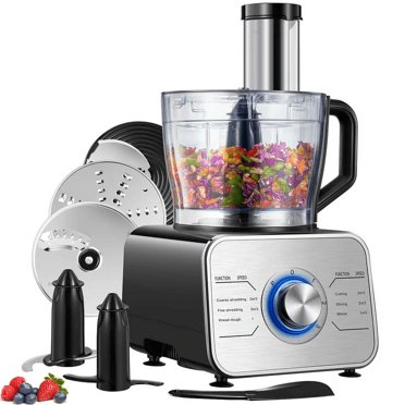 Food Processor 12 Cup, with Chopping, Slicing and Dough Attachments ...