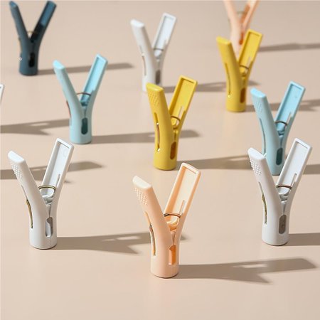 Clothespin Plastic Cloth Clip Flat clamp practical snack Tip Anti ...