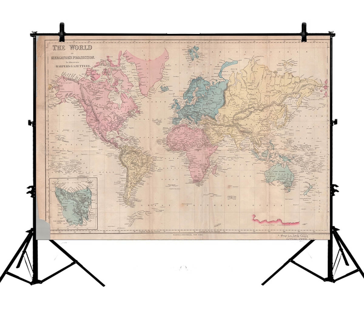 YKCG 7x5ft Globe Art Earth World Map Photography Backdrops Polyester ...