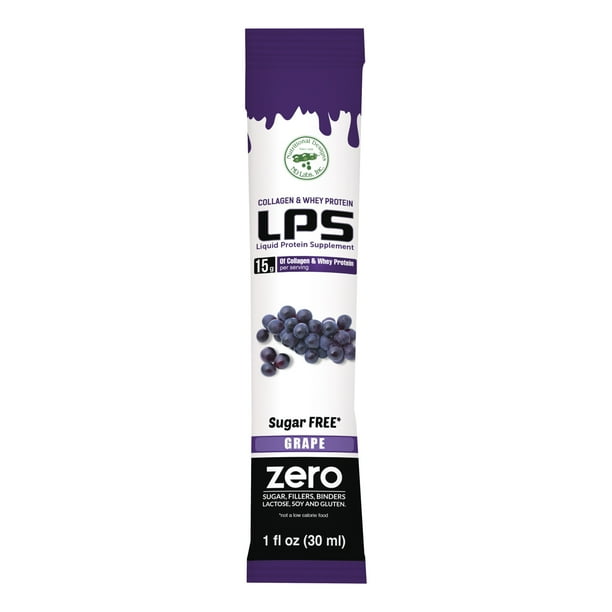 LPS Sugar Free Collagen & Whey Liquid Protein Supplement by Nutritional ...