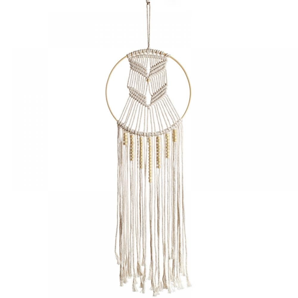 Macrame Wall Hanging Boho Chic Woven Tapestry Cream Beige Bohemian ...