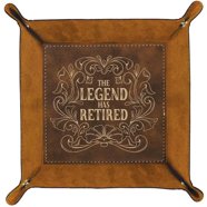 Creative Brands 25" Rustic Brown Rectangular Serving Tray with Handles ...