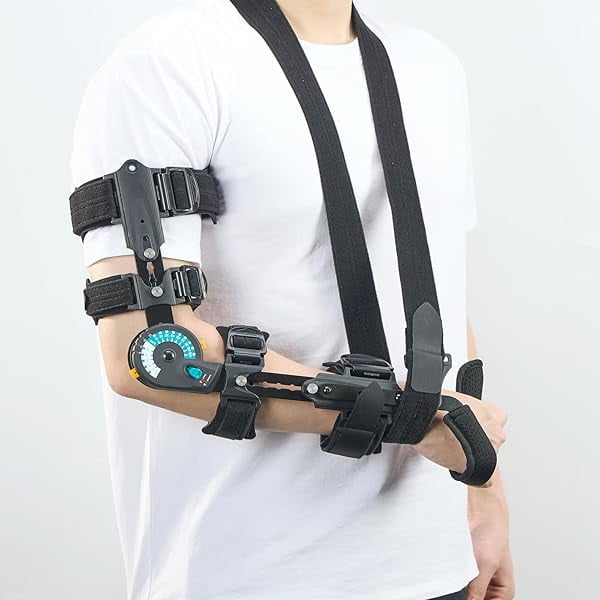 wonima44 Hinged ROM Elbow Brace, Post OP ROM Elbow Brace with Sling ...