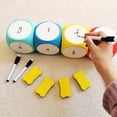 Erasable Reusable Eva Whiteboard Dice For Classroom Learning Math ...