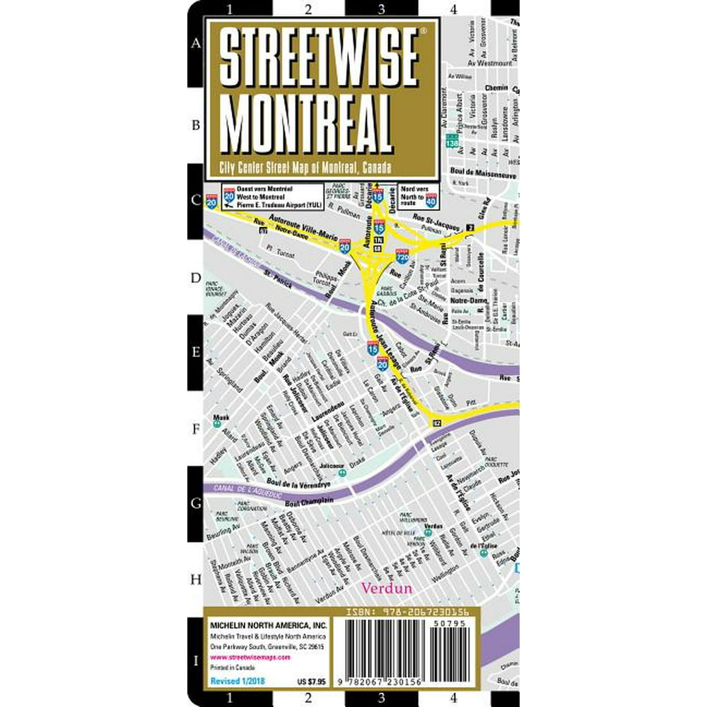 Streetwise Montreal Map - Laminated City Center Street Map of Montreal ...