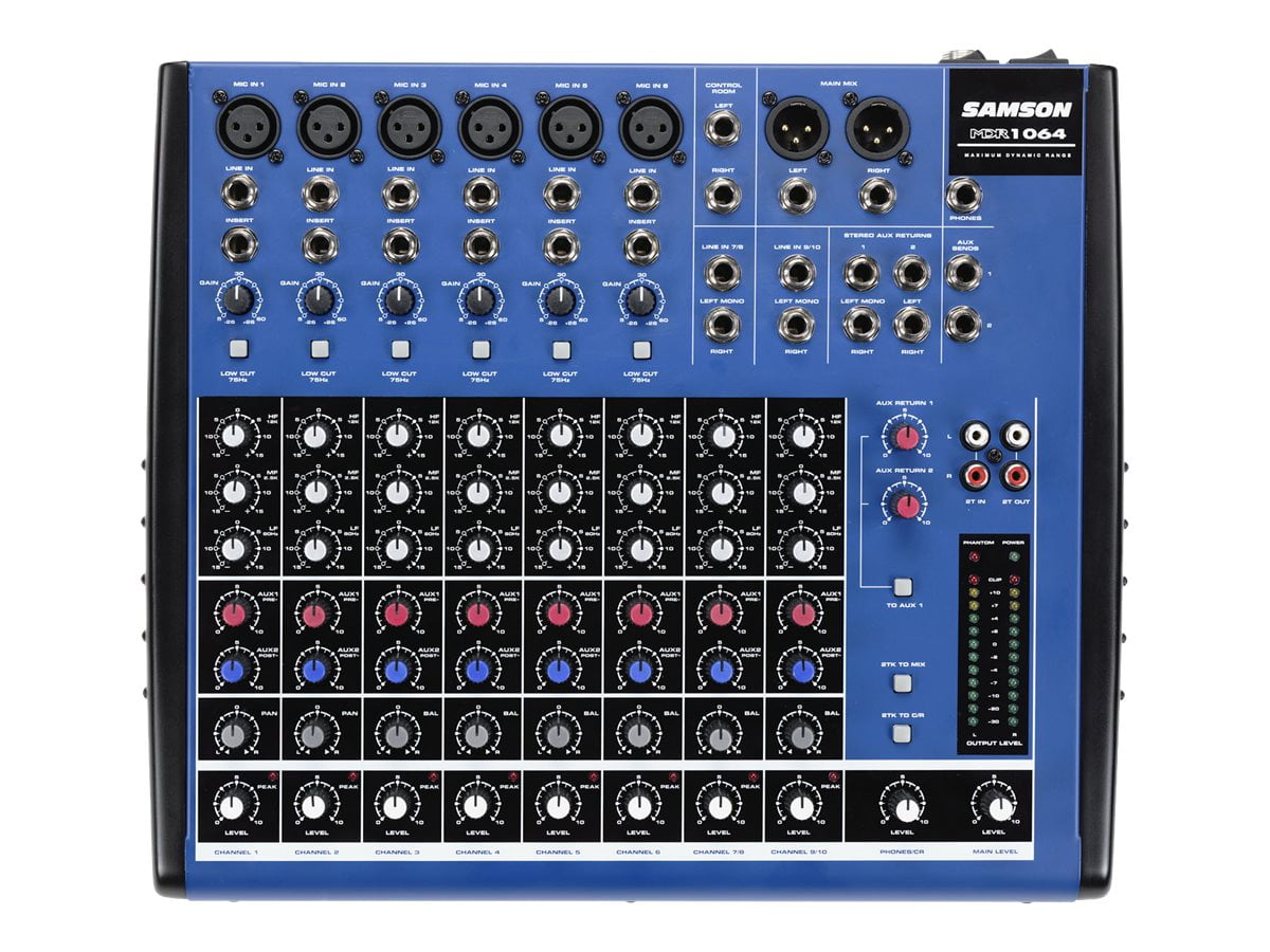 Samson Audio MDR1064 - Analog mixer - 10-channel - Walmart.com ...