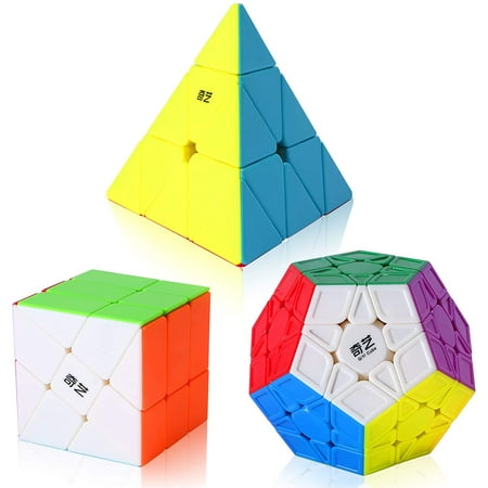 Speed Cube Set, AIMTYD Magic Cube Set of Pyramid Megaminx Windmill Cube ...