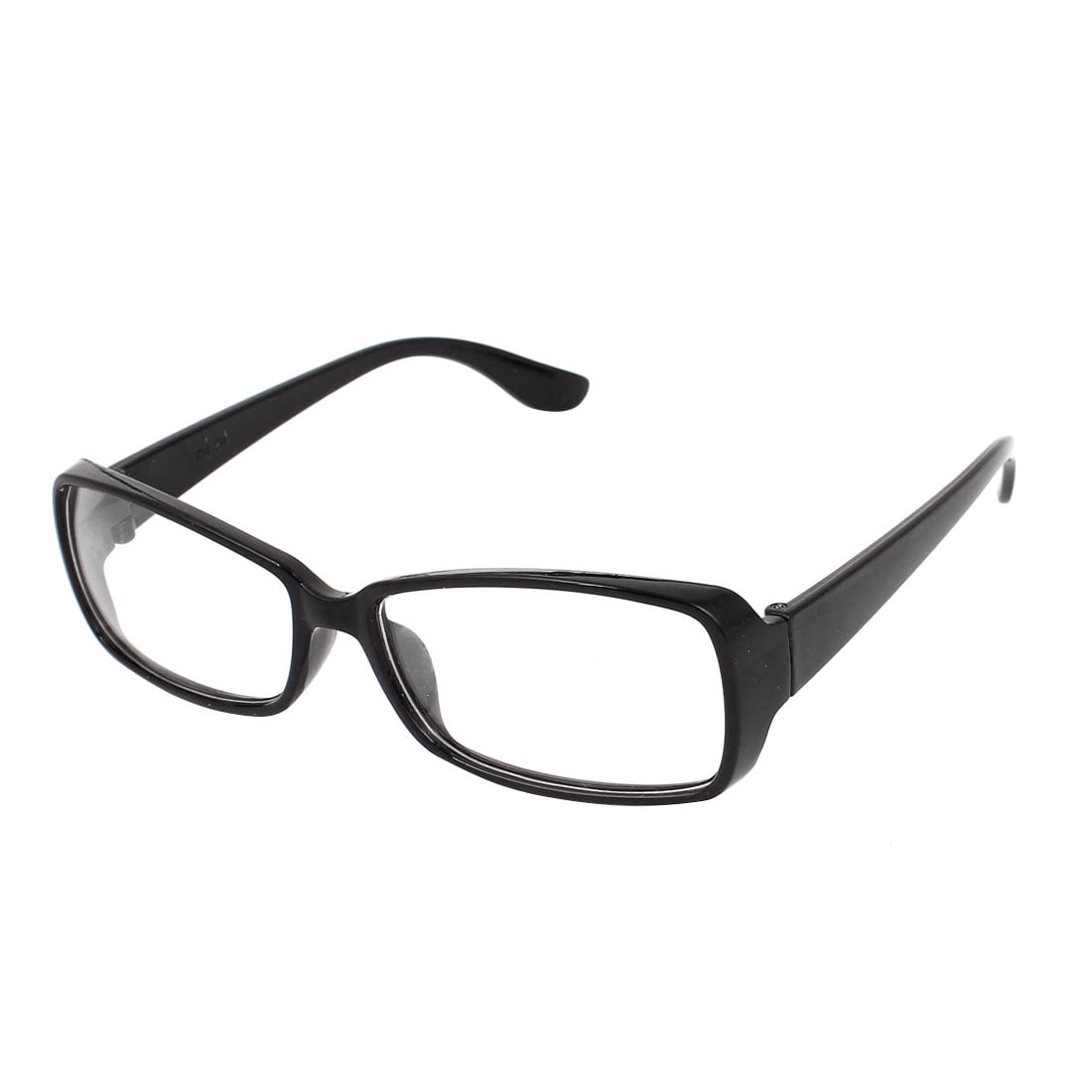 Black Plastic Full Frame Clear Lens Plain Glasses Eyeglasses | Walmart ...