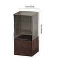 Acrylic Vase Minimalist Wooden Base Floral Vessel Elegant Centerpiece ...