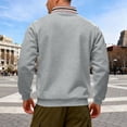 Men's Solid-color Casual Fleece Hoodie, Loose Stand-up Collar Semi ...