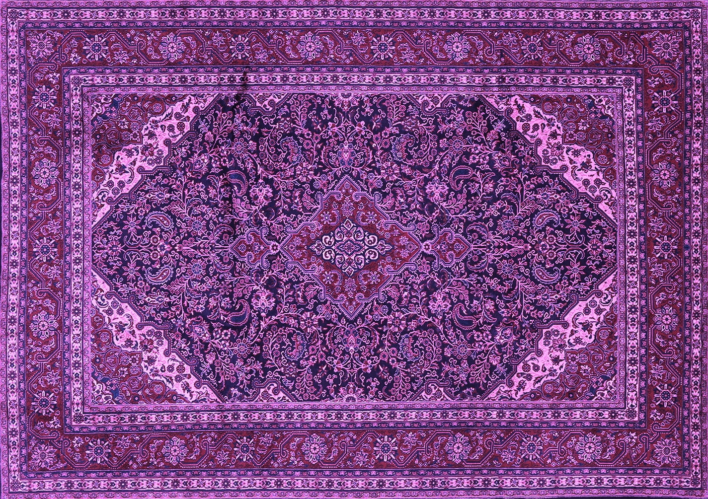 Ahgly Company Indoor Rectangle Persian Purple Traditional Area Rugs, 2 ...