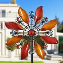 Hourpark 3D Kinetic Metal Wind Wheel & Spinners for Garden Outdoor ...
