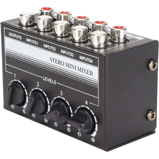 CX400 Stereo Mini Audio Mixer, 4 Channel Portable Passive Mixer, RCA ...