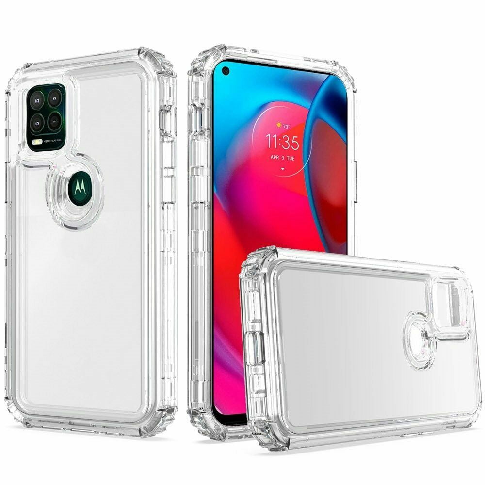 Kaleidio Case For Motorola Moto G Stylus 5G (2021) [Kleer Hybrid] 3-Piece Impact [Drop ...
