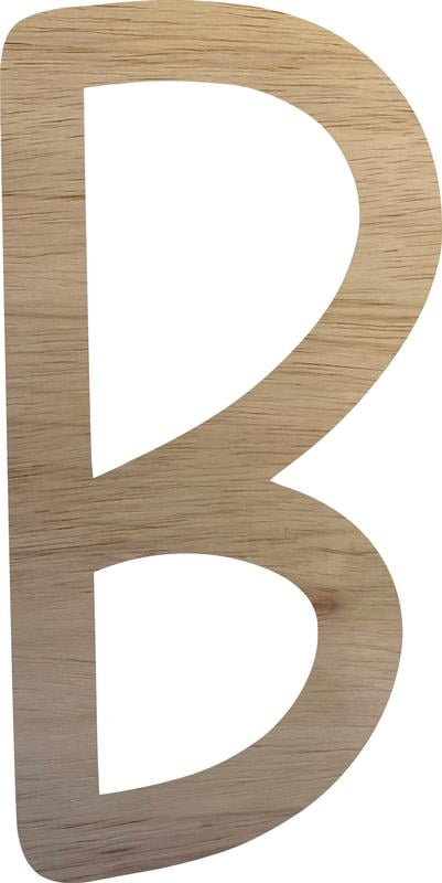 Wooden Letter B Craft Blank, Unpainted 5'' Tall Alphabet Letter, DIY ...