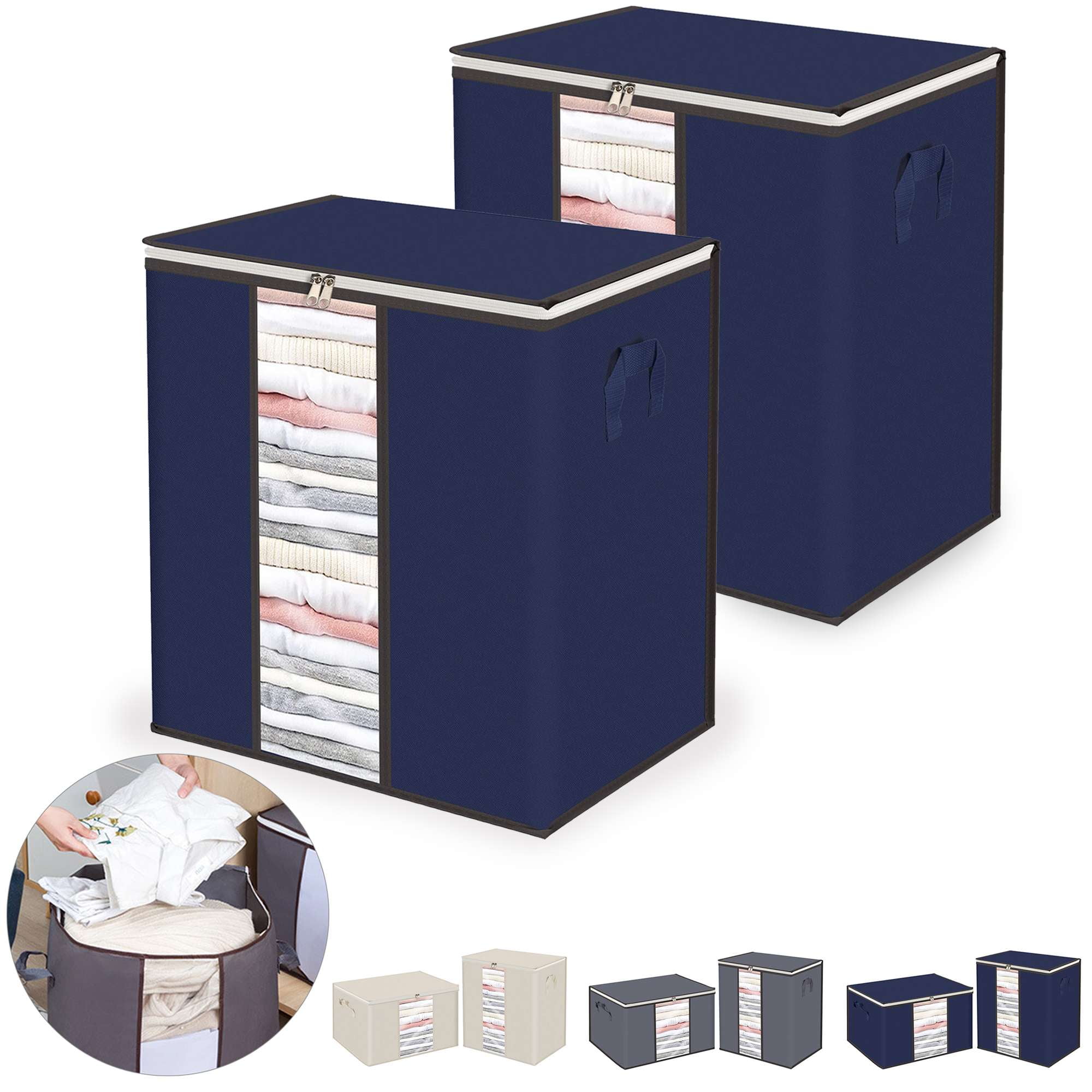 Gustave Foldable Clothes Storage Bags Organizer Large Capacity Closet ...