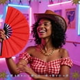 Large Clacking Hand Fans for LINE Dancing, Folding Festival Dance Fan ...
