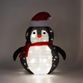 Lighted Snowman Christmas Decoration Yard Decor With Collapsible Metal