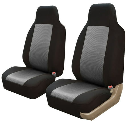 Car Front Seat Covers Pair Protectors Grey For Built-in Seat Belt Chevy ...