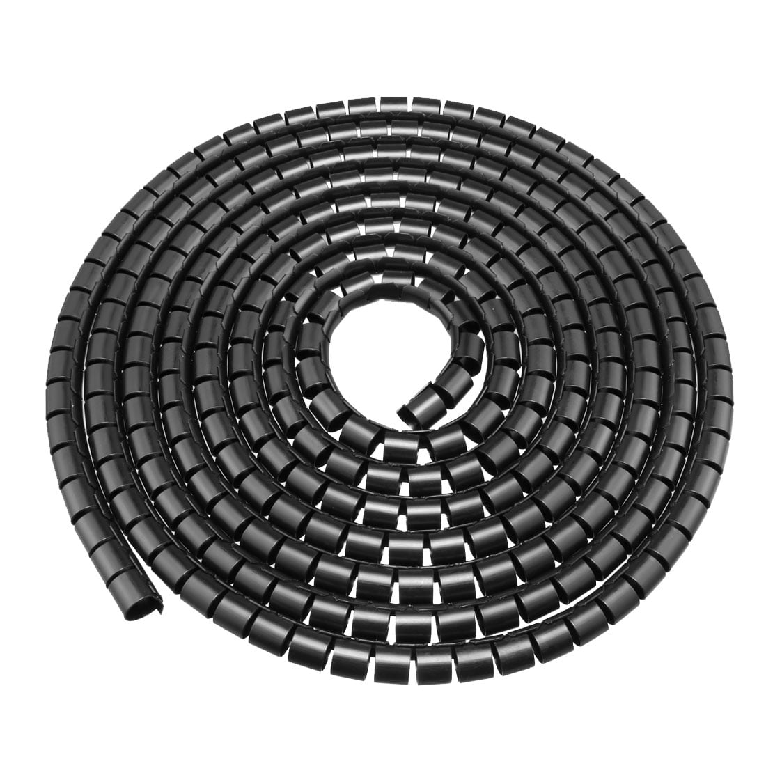 20mm Flexible Spiral Tube Cable Wiring Wrap Computer Manage Cord Black ...