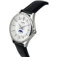 Casio Standard Analog Moon Phase Leather Strap Silver Dial Quartz MTP ...