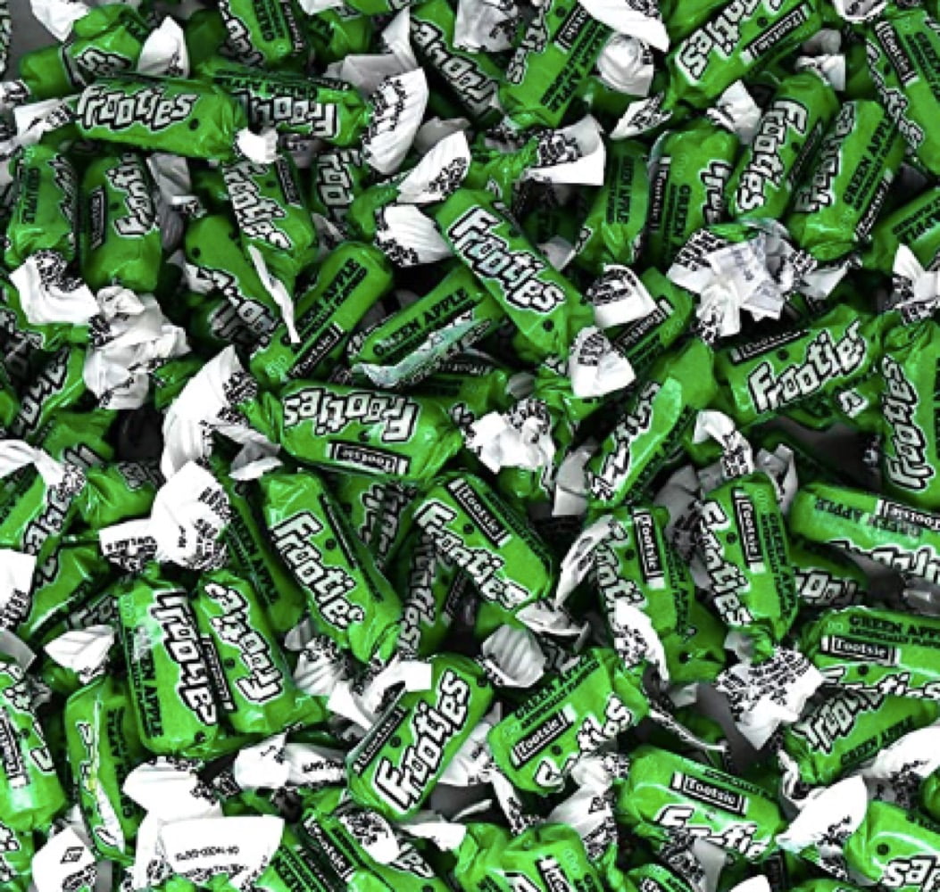 Frooties Green Apple Individually Wrapped Bulk Chewy Tootsie Roll Candy ...