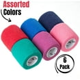 "Mr. Pen- Non Stick Medical Vet Wrap, Assorted Colors, 2"" x 5 Yards, 6 ...