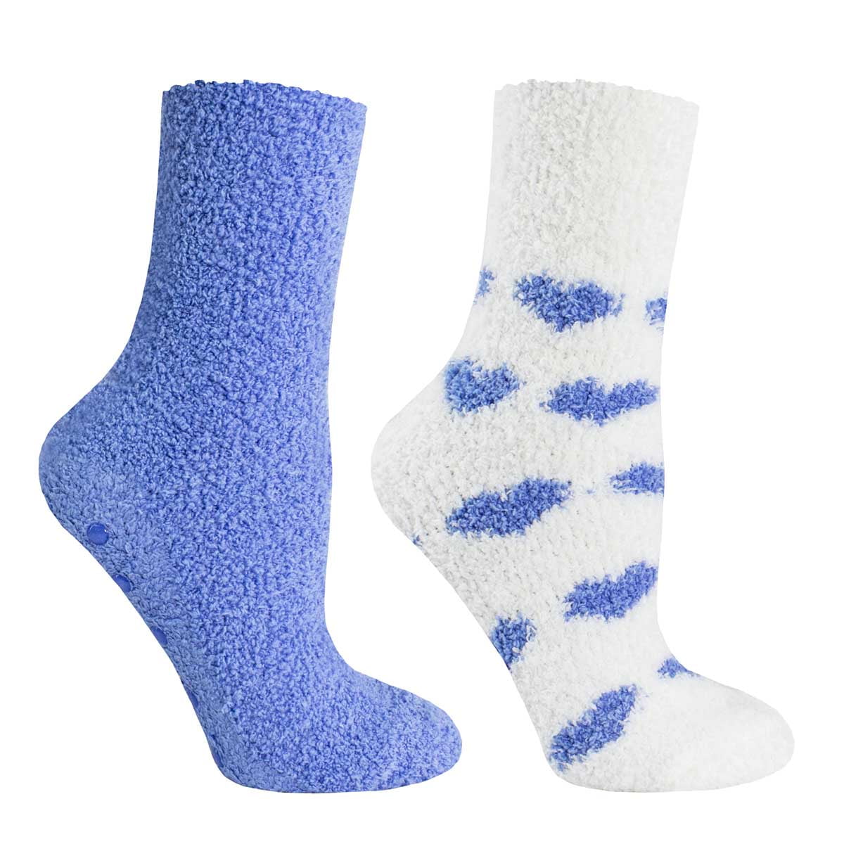 MinxNY 2 Pair Pack Women's Chenille Slipper Socks Lavender Infused Non ...