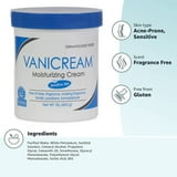 Vanicream Gentle Daily Facial Moisturizer for Sensitive, Acne Prone Skin, Body Cream 16 oz ...