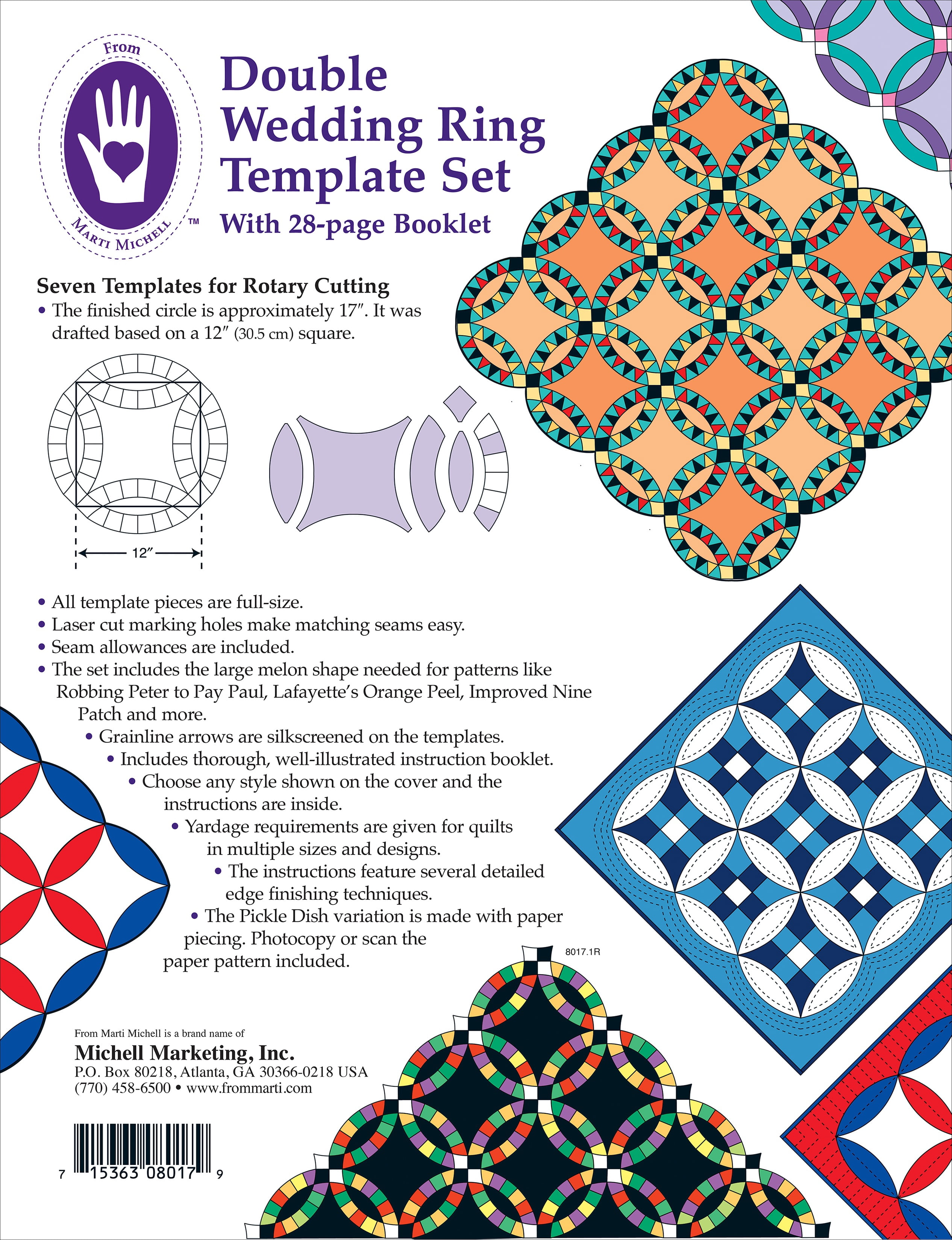 Laser Cut Double Wedding Ring Quilt Templates