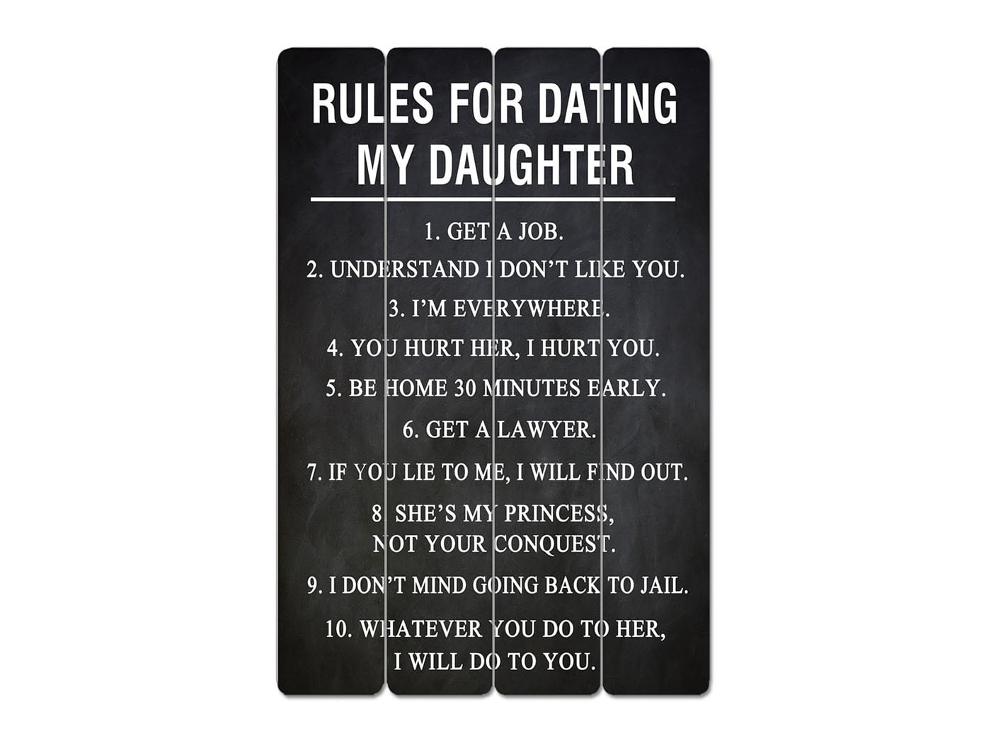 "Dating My Daughter Rules " Wooden Sign - Walmart.com