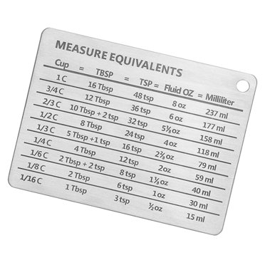 Magnetic Kitchen Measurement and Conversion Chart Refrigerator Magnet ...
