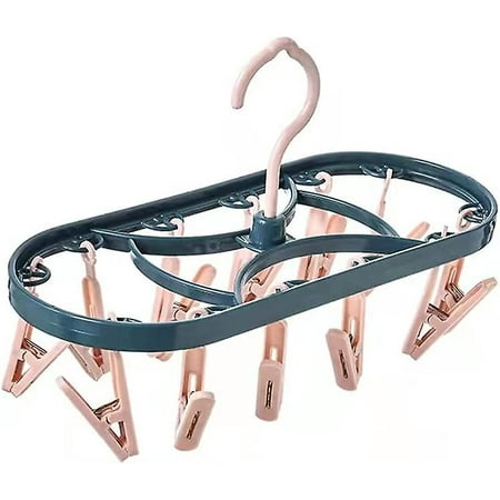 Xizioo Clothesline Clips, Hanging Clothes Dryer With 12 Clipsmini ...