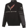 JH Design Men's Chevy Corvette C7 Jacket an Embroidered Classic Twill ...