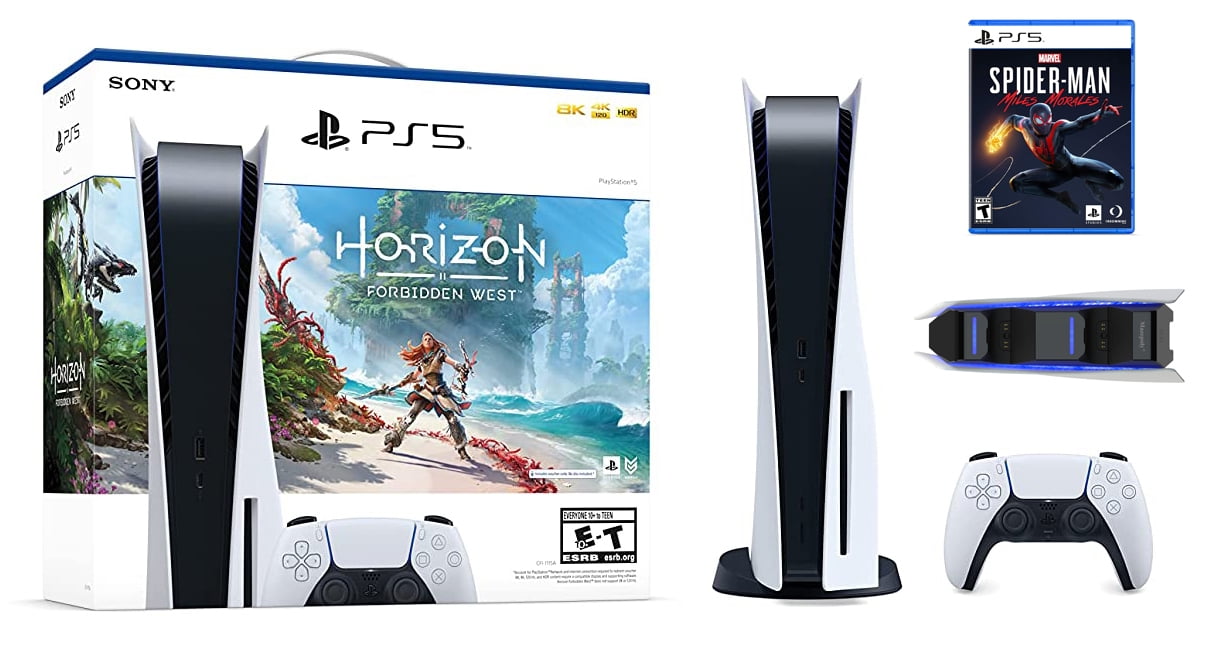 Buy Sony PS5 Disc Console – Horizon Forbidden West Bundle, Marvels ...