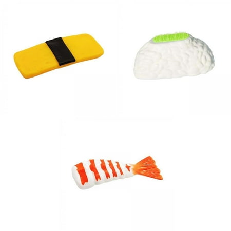 3x Japanese Sushi Pretend Toys Educational Family Playset for Kids ...