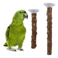 2PCS Parrots Standing Perch For Chewing And Beak Trimming Suction Cup ...