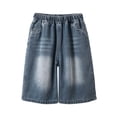 Boys' Denim Shorts in Solid Color – Classic Casual Shorts for Boys ...